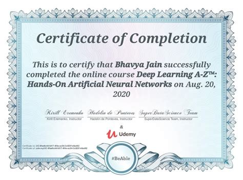 Bhavya Jain On Linkedin Deeplearning Articialintelligence Udemy