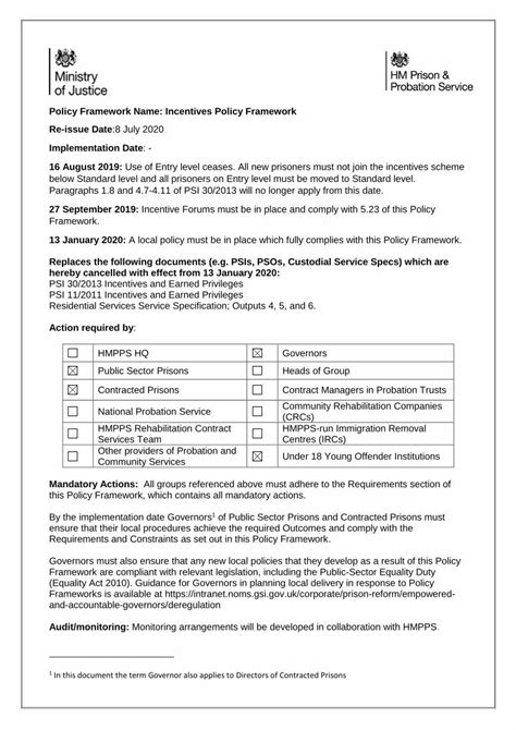 Pdf Policy Framework Name Incentives Policy Framework 16