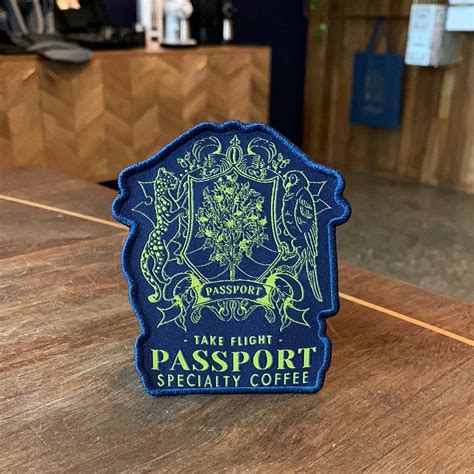 Passport Logo Embroidered Patch Passport Specialty Coffee Roaster