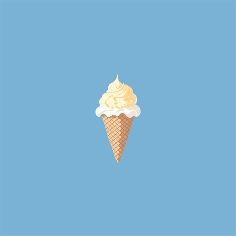 Premium Vector Vanilla Ice Cream Vector Illustration