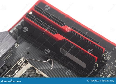 High Performance DDR Computer Memory RAM On Motherboard Stock Image Image Of Controller