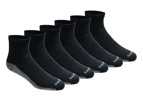 Dickies Mens Dri Tech Moisture Control Quarter Socks