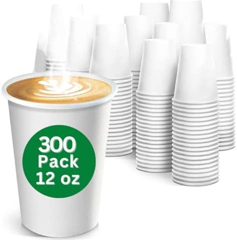 Amazon METAPRINT 12 Oz Disposable Paper Coffee Cups 300 Pack