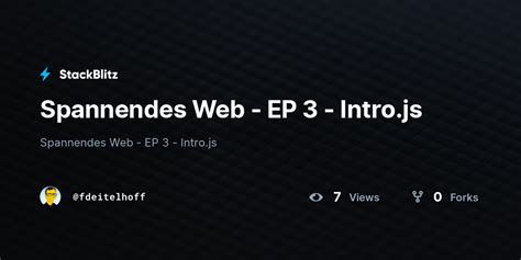 Spannendes Web Ep Intro Js Stackblitz
