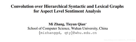 Convolution Over Hierarchical Syntactic And Lexical Graphs For Aspect