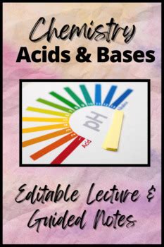 Chemistry Unit 15 Acids And Bases PowerPoint And Lecture Guide TPT