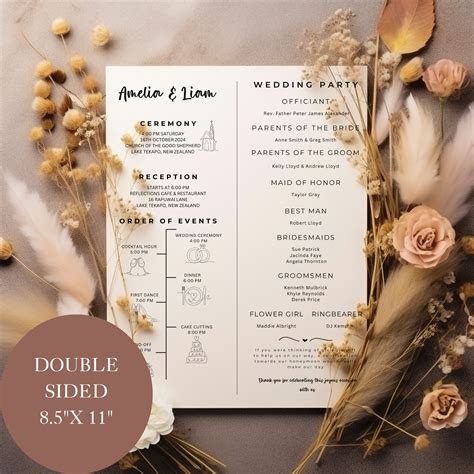 Infographic Wedding Program Photo Wedding Program Ceremony Program
