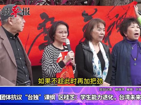 教育团体抗议“台独”课纲，区桂芝：学生能力退化，台湾未来在哪 海峡导报社 海峡导报社 哔哩哔哩视频