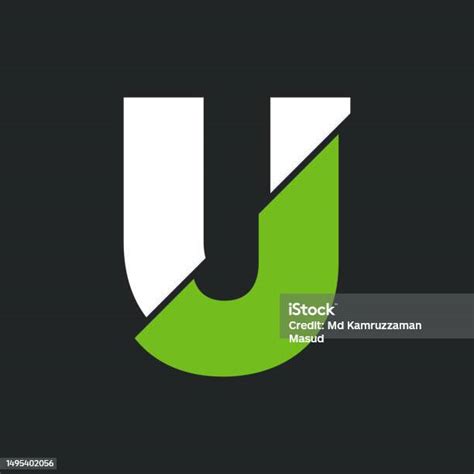 U 편지 굵고 현대적인 로고 템플릿입니다 U 편지 서체는 전문적이고 기억에 남습니다 알파벳에 브랜드 관련 색상을 사용하십시오 깨진 인상을 주는 U 문자 U 로고는 간단합니다