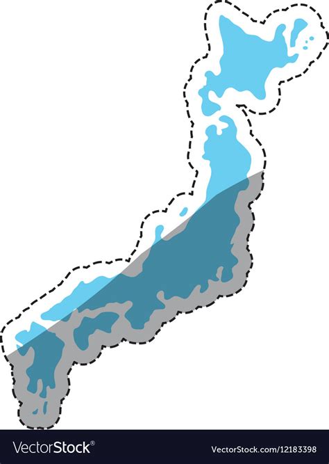 Japan Country Map Royalty Free Vector Image Vectorstock