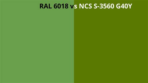 Ral 6018 Vs Ncs S 3560 G40y Ral Colour Chart Uk