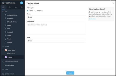 How To Create A WhatsApp Inbox TeamInbox By Zoho Mail