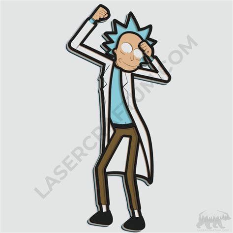Rick V2 Layered Design For Cutting Lasercraftum