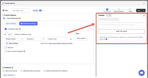 Advanced Conditional Logic Show Easify Options Based On Shopify