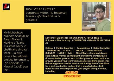 Perfectionist Film Editor Arun Jagota On Linkedin I Am Arun Jagota