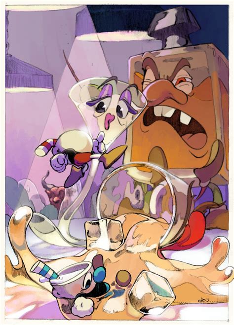 Doi M2000 Cuphead Mugman Cuphead Game Absurdres Highres 1girl