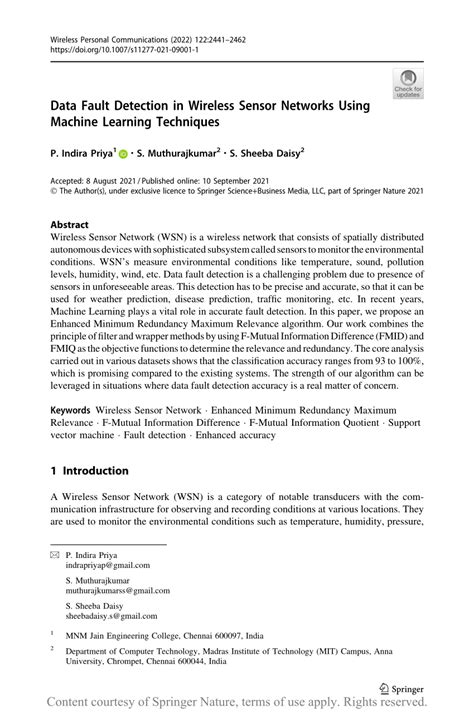 Data Fault Detection In Wireless Sensor Networks Using Machine Learning