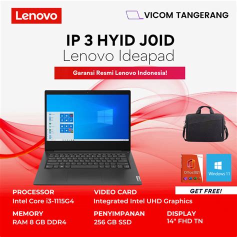 Jual Lenovo IdeaPad ITL J ID HYID I G GB GB SSD FHD W OHS Kota Tangerang