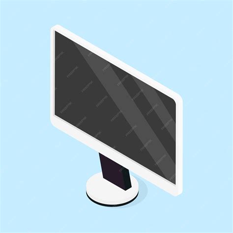 Premium Vector Vector Monitor Computer Illustration On Blue Background