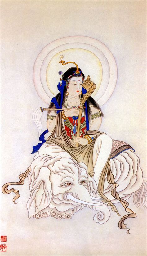 0079 高清高清佛像画作品JPG格式 12 普贤菩萨圣像 寺庙壁画wenshu国画超高清大图原图扫描真迹全图书画图片下载