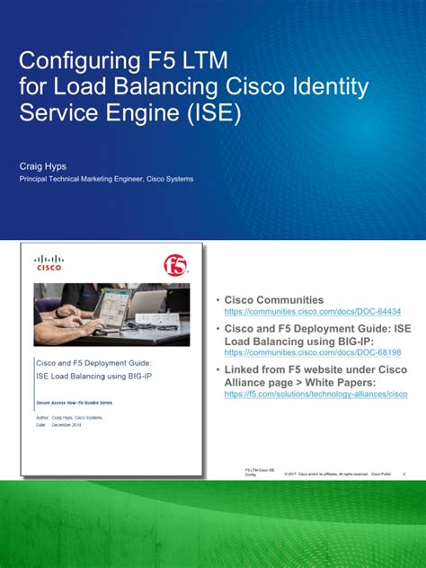 Configuring F5 Ltm For Cisco Ise Load Balancing Pdf Port Computer