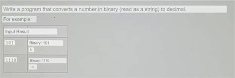 Solved Write A Program That Converts A Number In Binary
