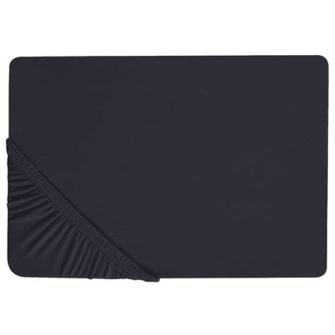 Drap Housse Janbu Coton 160x200 Cm Noir Leroy Merlin