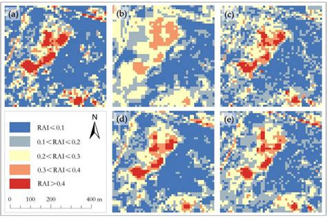 Calculate Rai Distribution Of The Sample Plot Using A Uav Image B