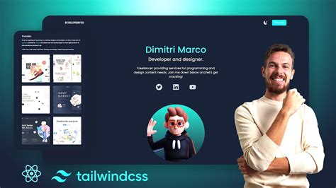 Build A React Portfolio Website With Tailwind Tutorial Youtube