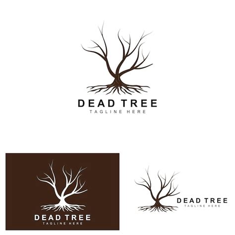 Premium Vector Tree Logo Design Dead Tree Illustration Wild Tree