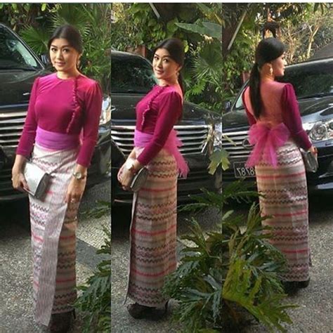 Myanmar Traditional Dress Traditional Dresses Soiree Dresses Thai