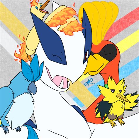 Pokemon Zapdos Moltres Articuno And Lugia