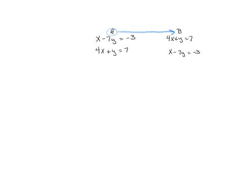 Solved Answer Two Questions About Systems A And B System A X 7y 3 System B 4x Y 7 1