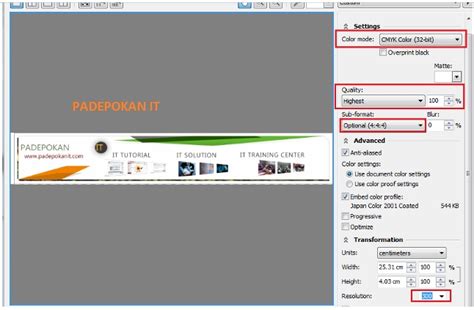 cara export file cdr coreldraw ke dengan kualitas terbaik