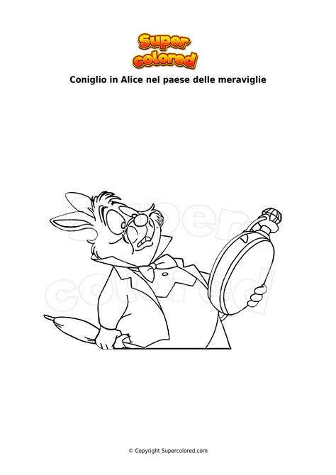 Disegno Da Colorare Alice Nel Paese Delle Meraviglie Supercolored