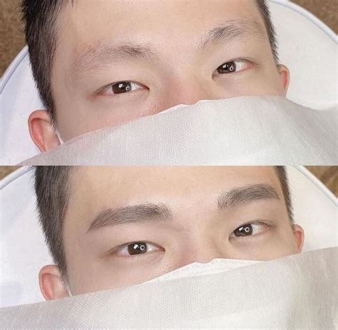 남자 눈썹문신 하기 전 후  유머 움짤 이슈 에펨코리아