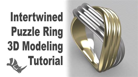 Intertwined Puzzle Ring Jewelry CAD Design Tutorial 3D Modeling With