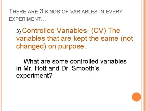 Designing Good Experiments Variables Any Part Of An