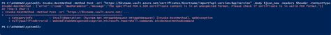 Azure Unable To Import Certificate Using Api In Powershell Stack