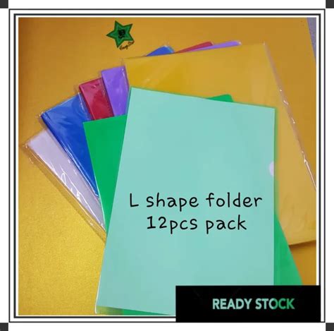 A4 Clear Folder Pvc Document Holder L Shape 12pcs Pack Semi Transparency Colour L Shape File
