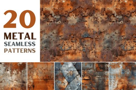 Metal Seamless Patterns Graphic By Digidz Creative Fabrica