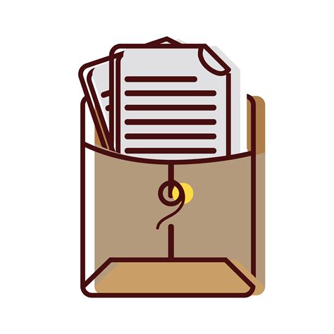 File Folder With Business Document Information 651254 Vector Art At