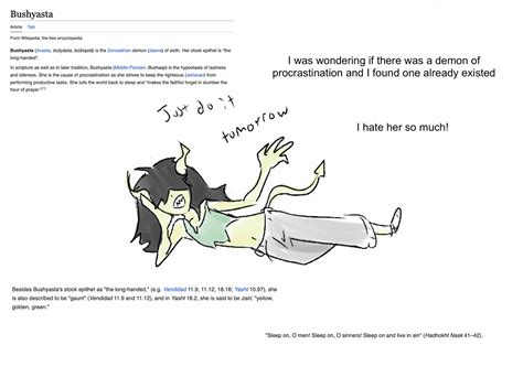 Bushyasta The Procrastination Demon By Drawbba The Hutt On Deviantart