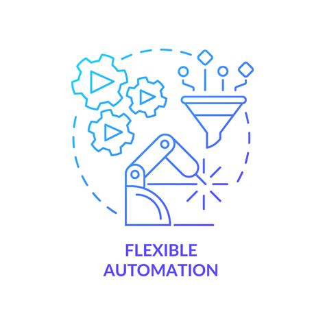 Flexible Automation Blue Gradient Concept Icon Programmable Automation Abstract Idea Thin Line
