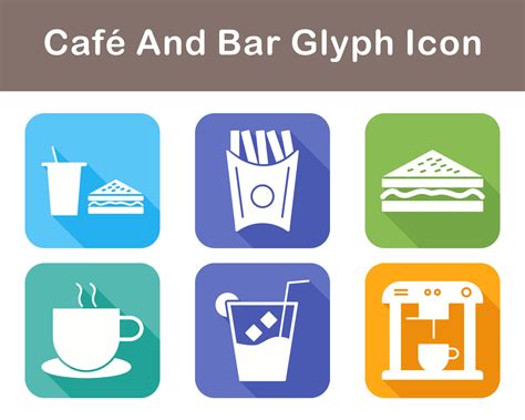 Cafe And Bar Vector Icon Set 21497194 Vector Art At Vecteezy