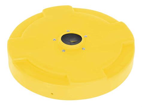 Vestil Dc P 55 Canf Yl Polyethylene Drum Recycling Lid With Flap