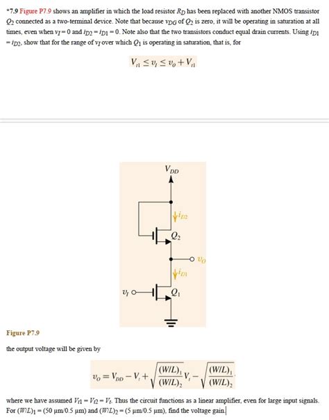 7 9 Figure P7 9 Shows An Amplifier In Which The Load Resistor Rd Has Been Replaced With Another