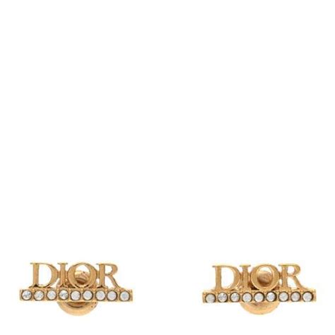 Christian Dior Crystal Diorevolution Earrings Gold