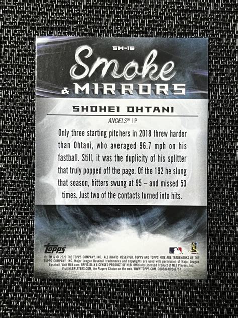 Yahooオークション 大谷翔平 2020 Topps Fire Smoke And Mirrors Gold