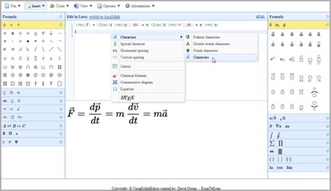 Visual Math Editor Equatheque
